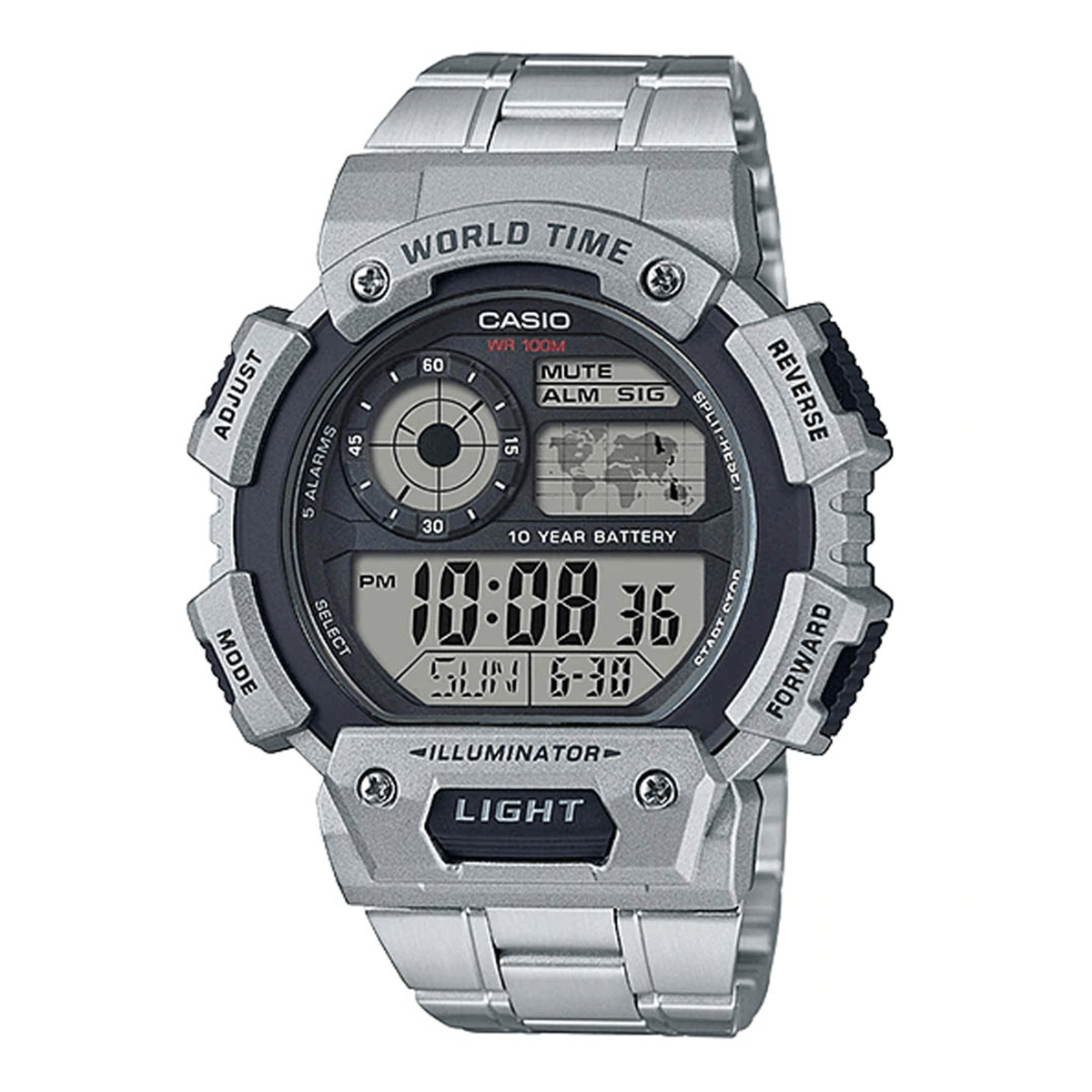 Reloj Casio Plata AE-1400WHD-1AV - Tienda Xtrim