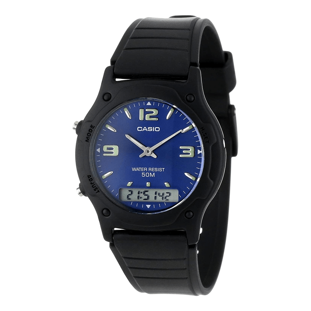 Reloj Casio Negro/Azul AW-49HE-2A - Tienda Xtrim