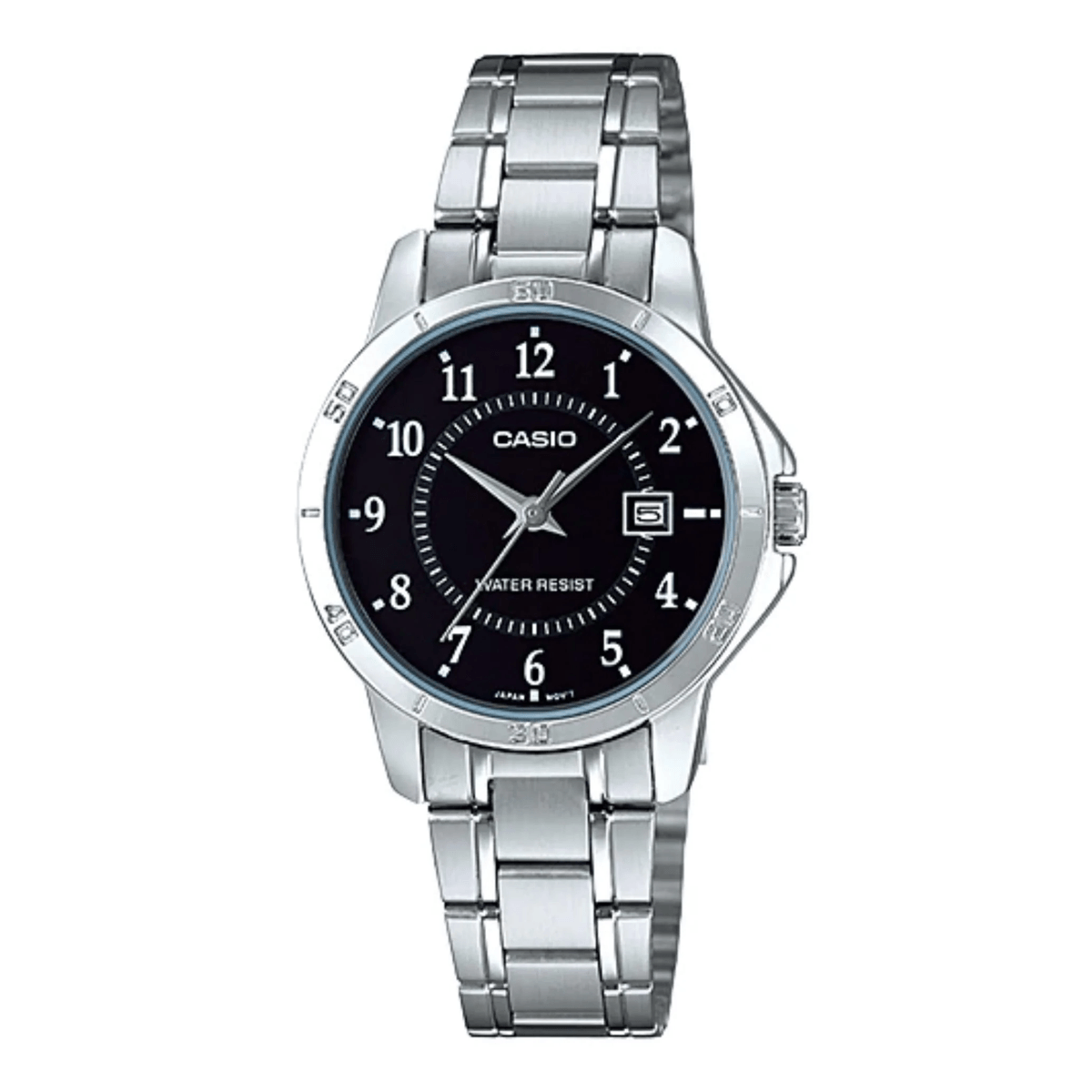 Reloj Casio Plata/Negro LTP-V004D-1B - Tienda Xtrim