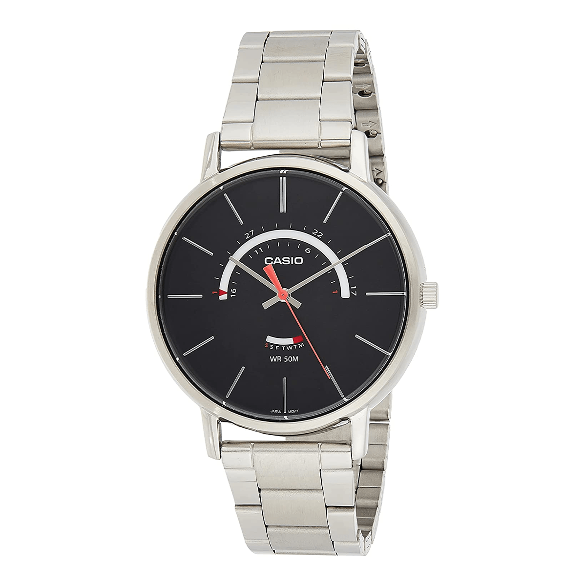 Reloj Casio Plata/Negro MTP-B105D-1AV - Tienda Xtrim