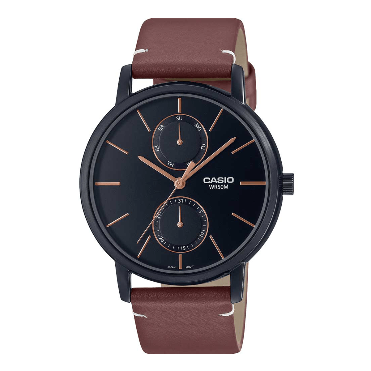Reloj Casio Café/Negro MTP-B310BL-5AV - Tienda Xtrim